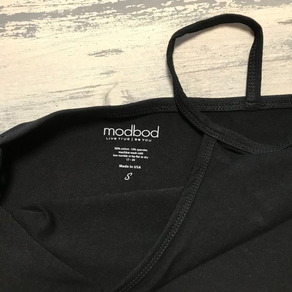 Modbod | Tops | Modbod Black Cami Spagetti Strap Nwot | Poshmark